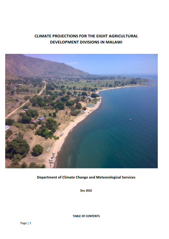 Climate Projections for the Eight Agricultural Development Divisions ...
