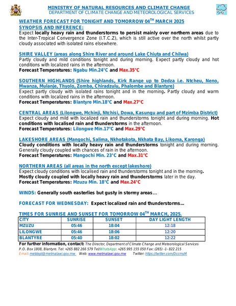 Weather Forecast 4 March 2025